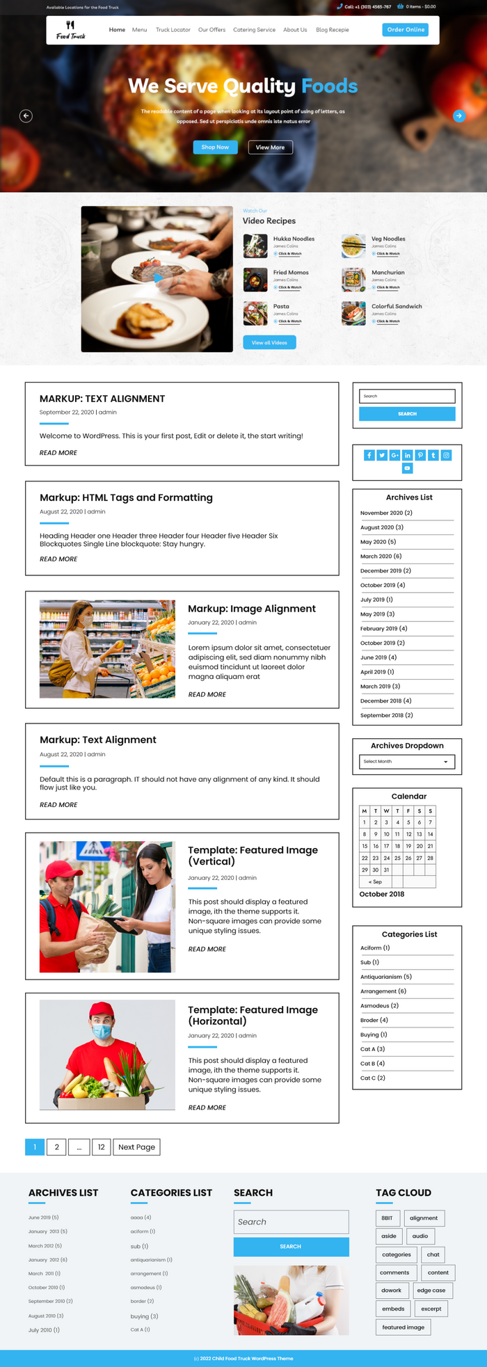 Free Catering WordPress Theme For Catering Companies.
