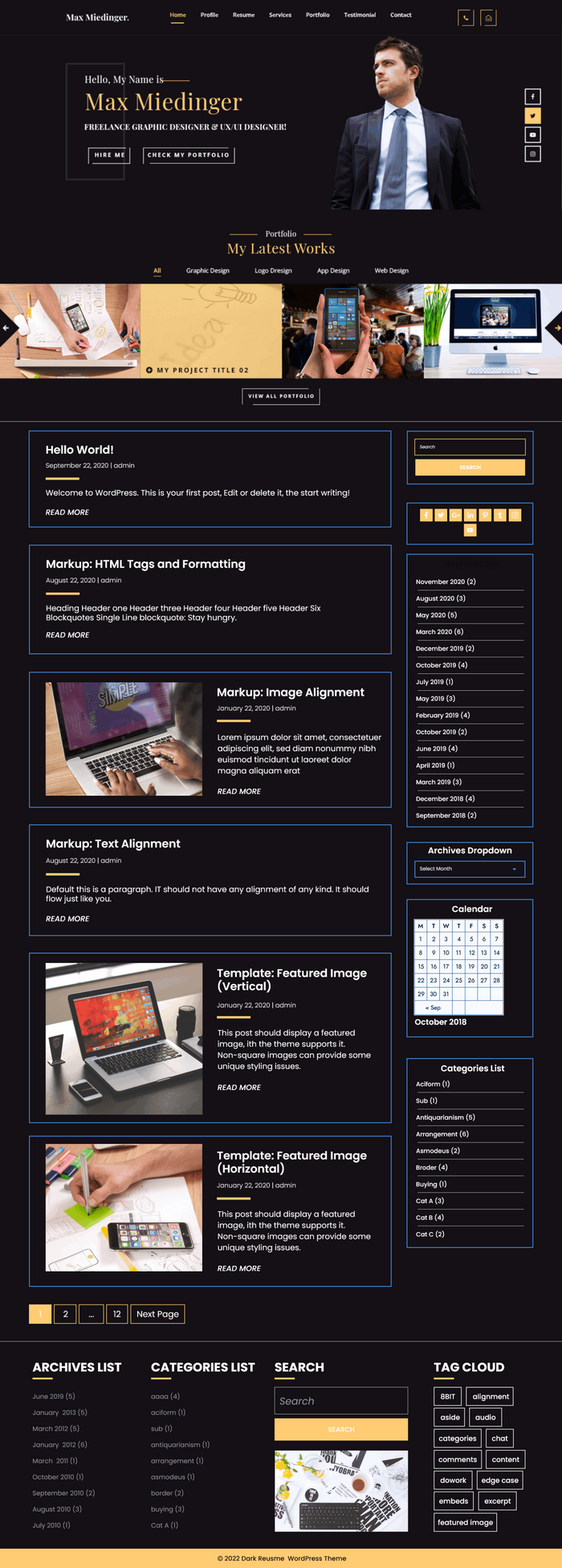 Best Free Resume WordPress Theme For A Stunning CV Website
