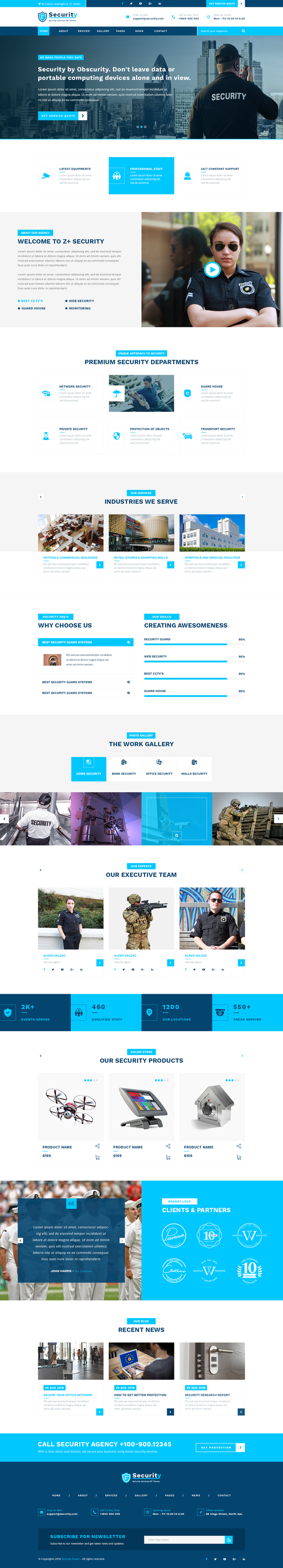 Security guard WordPress Theme for Security Company